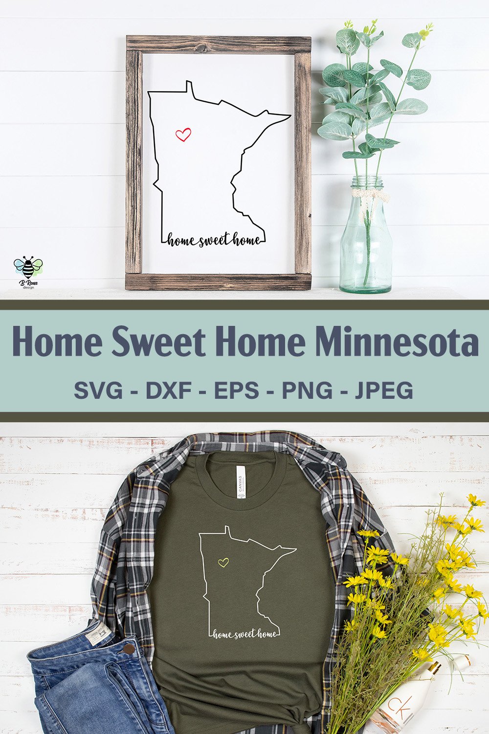 Minnesota Home Sweet Home SVG | State Pride SVG