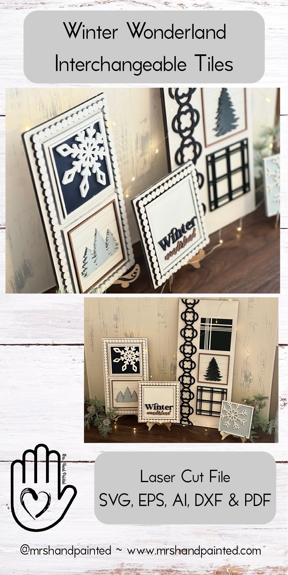 Winter Wonderland Interchangeable Ladder Sign Tile