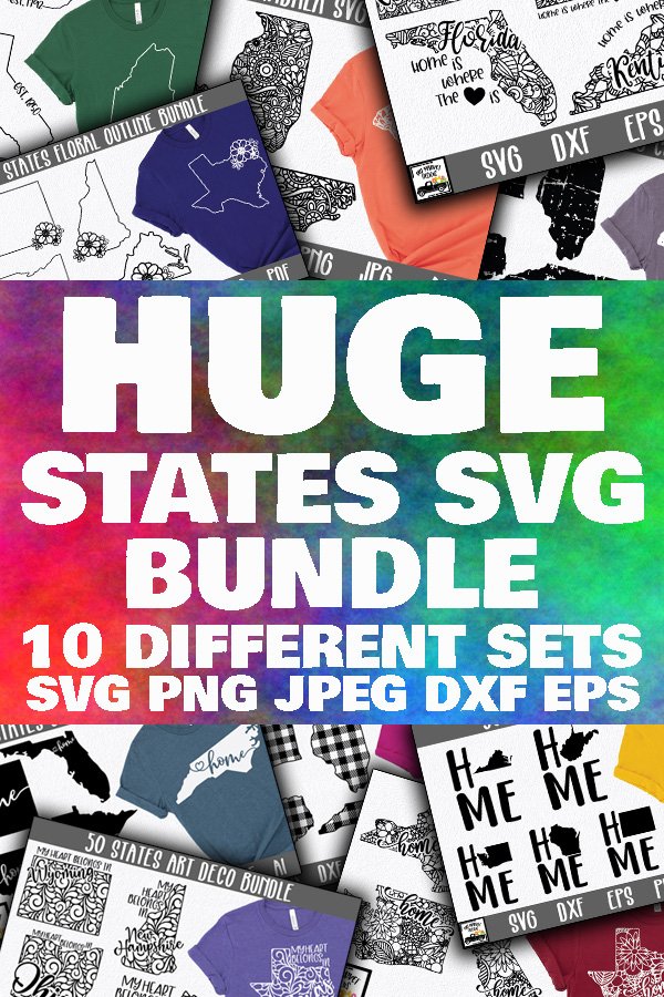 Huge States SVG Bundle (1363329)