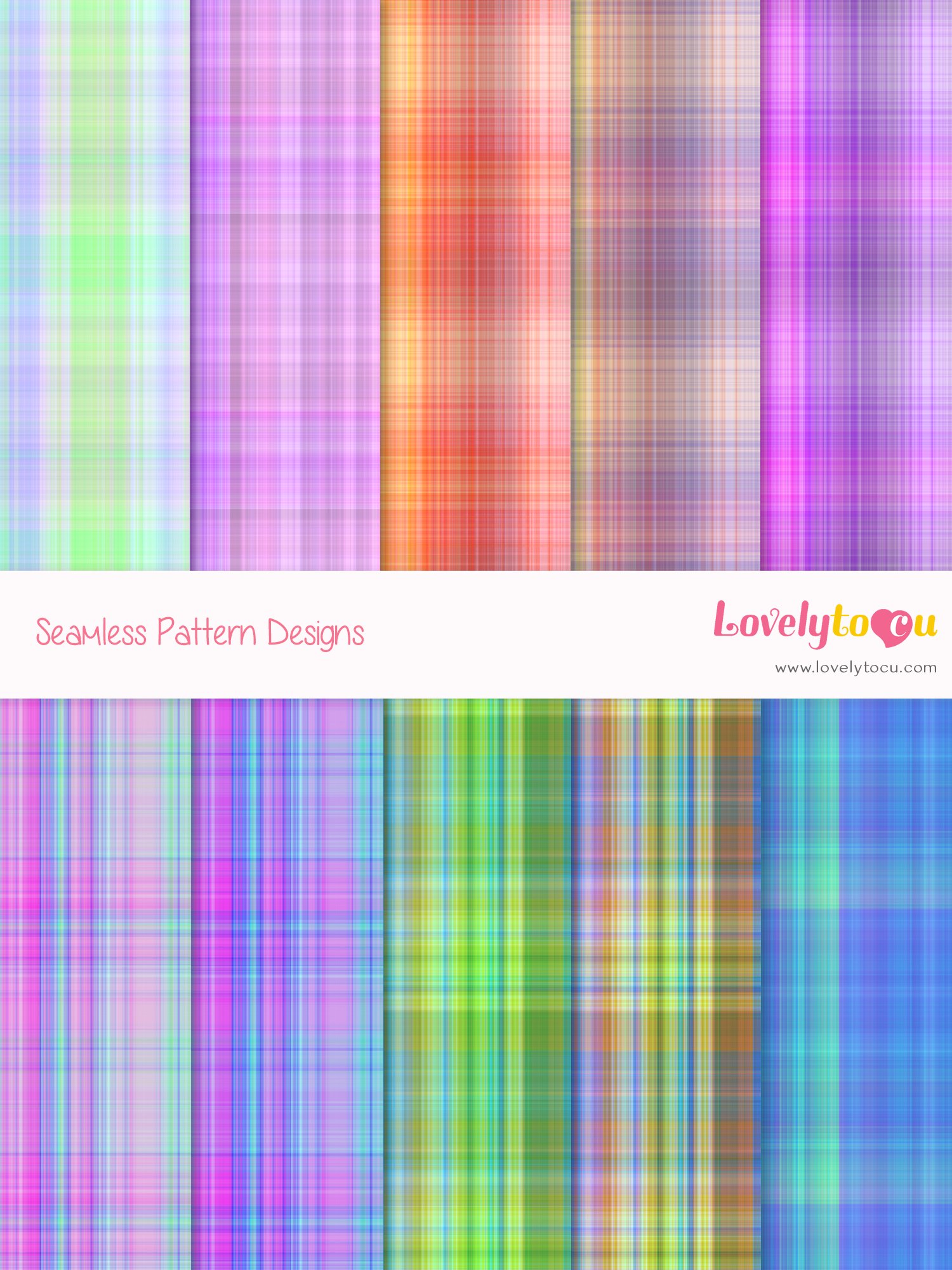 Multi-color plaid background, seamless pattern