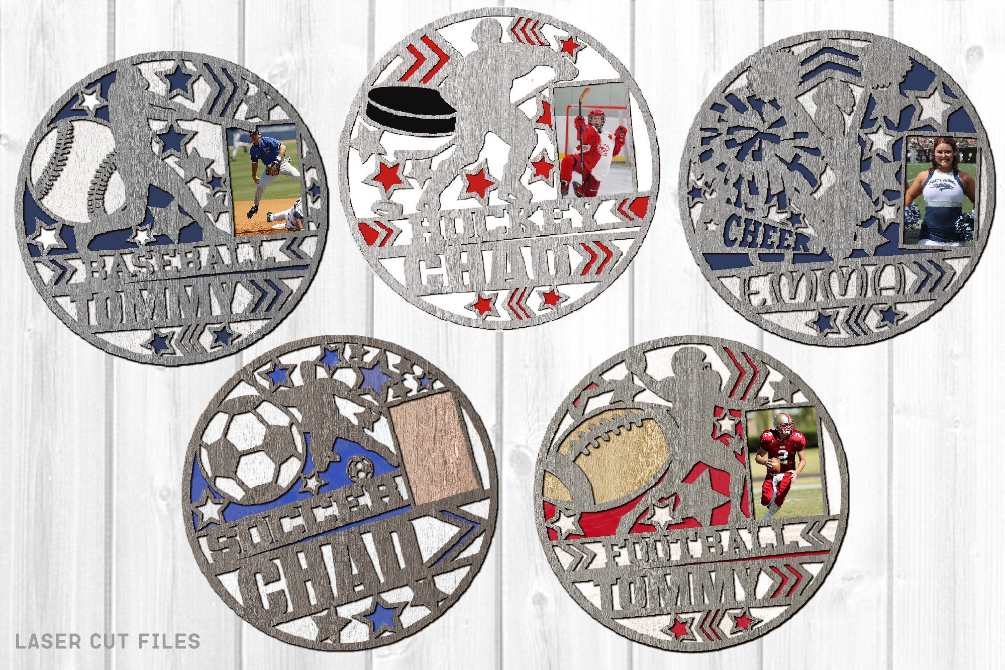 Monogram Sports SVG Bundle | Sports Sign SVG Laser Cut Files