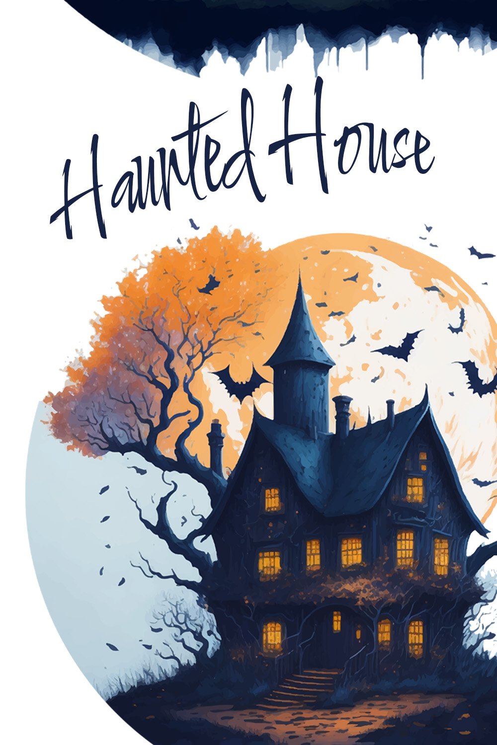 Haunted Houses Clipart Set - 13 Spooky Dwellings PNG