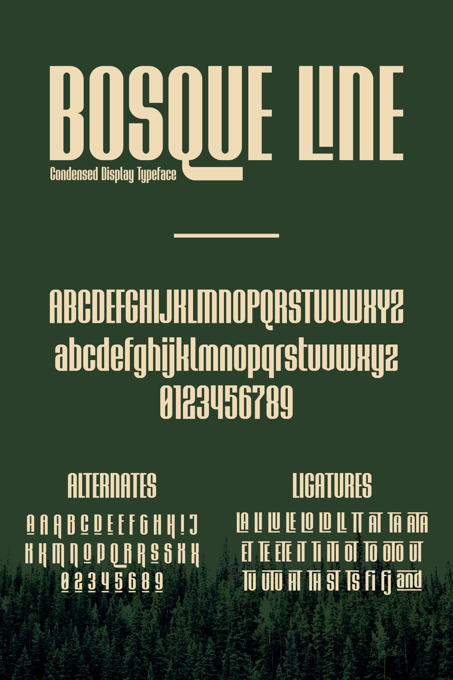 Bosque Line - Condensed Display Fonts