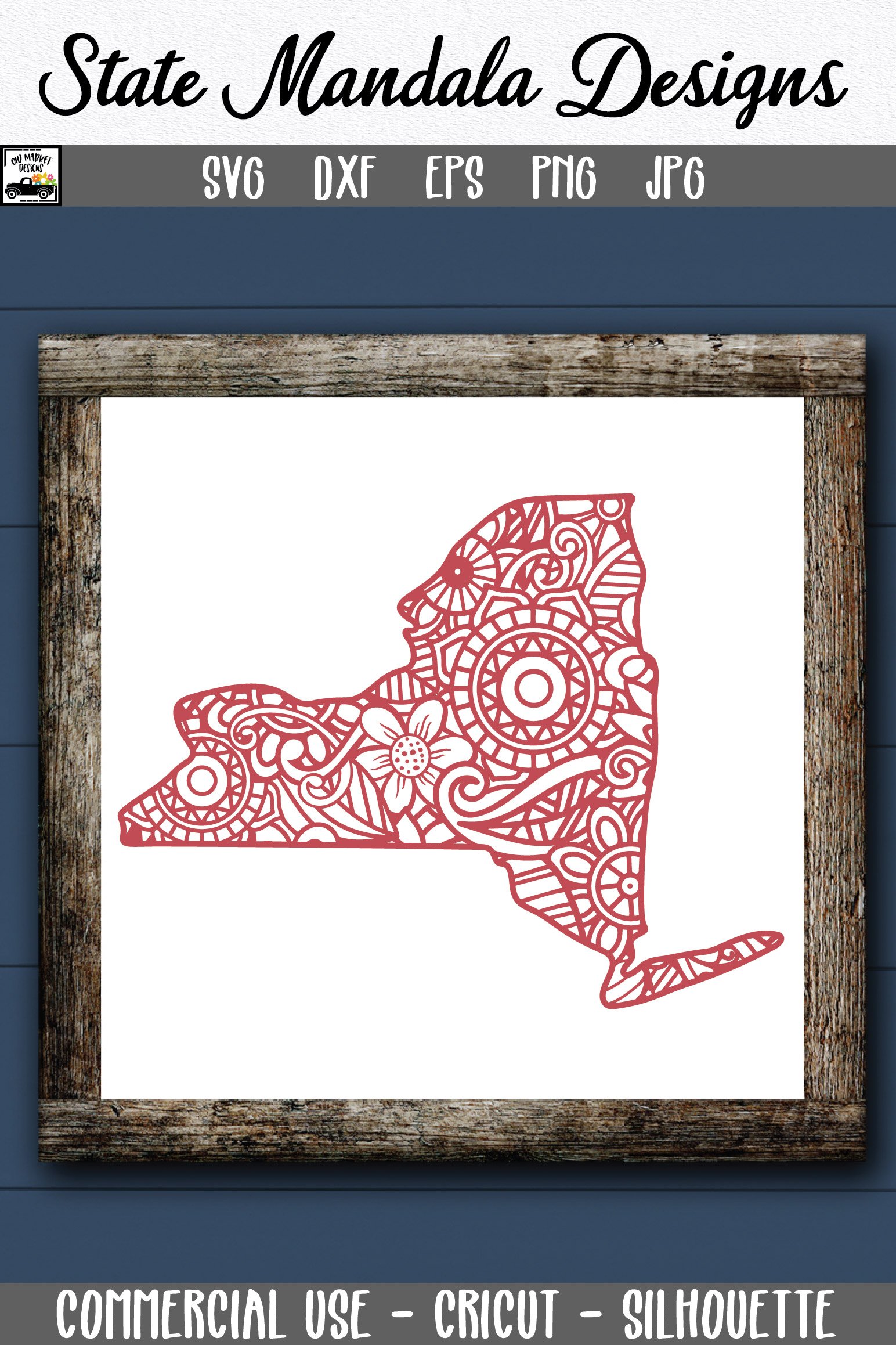 New York SVG File - New York State Mandala SVG File