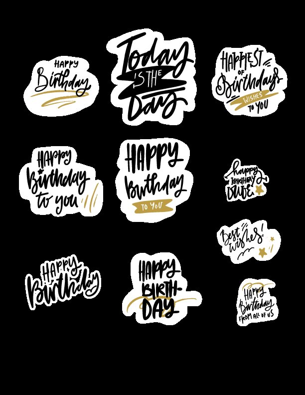 Birthday sticker pack vol.2