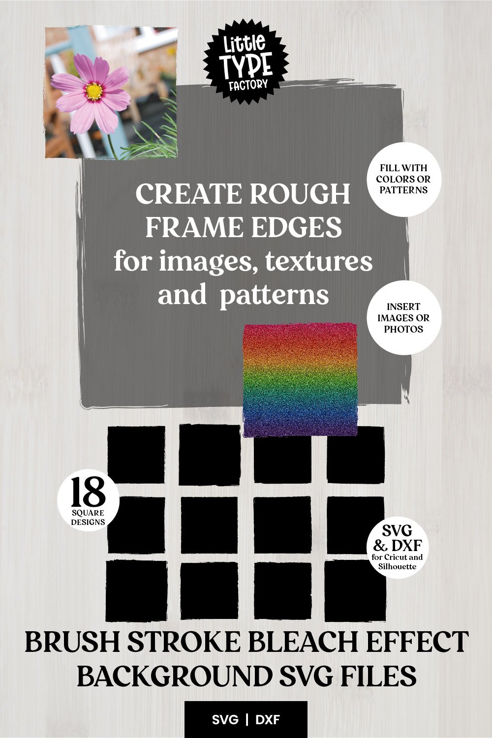 Brush Stroke Bleach Effect Background SVGs