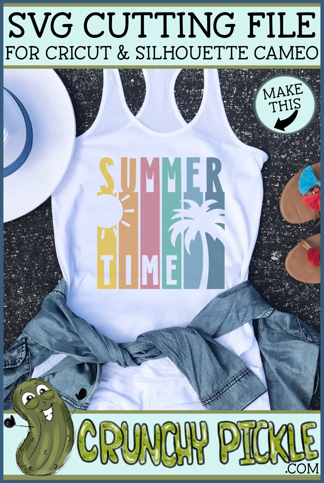 Summer Time Scene Beach SVG File