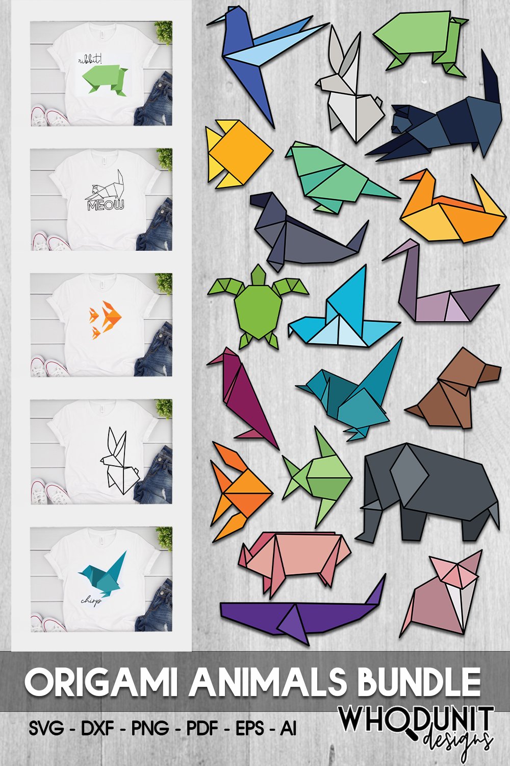 Origami Bundle SVG | Geometric Animals cut file Bundle