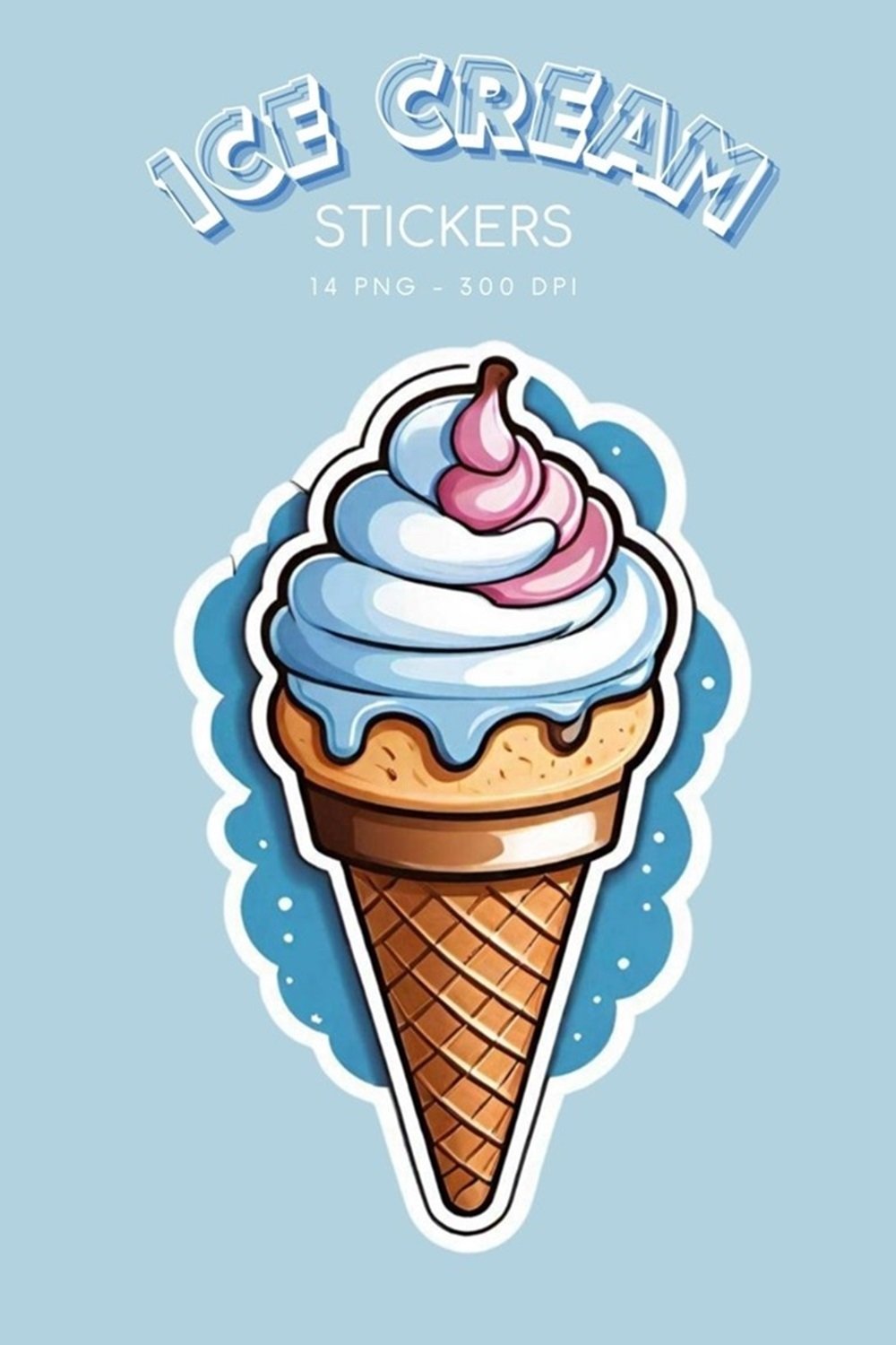 Ice Cream-Dream Sticker Pack - 14 PNG
