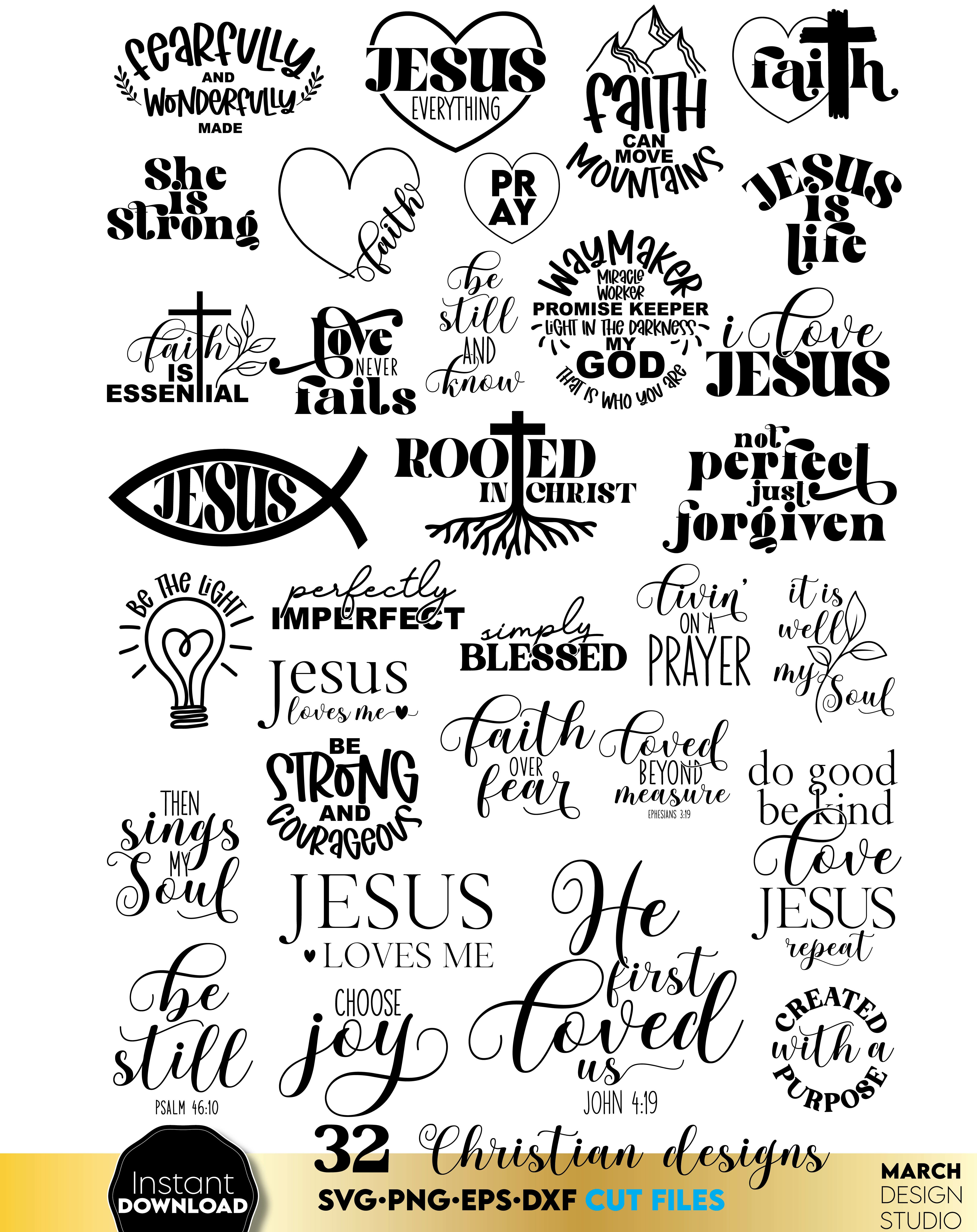 Religious SVG Bundle | Faith Hope Love