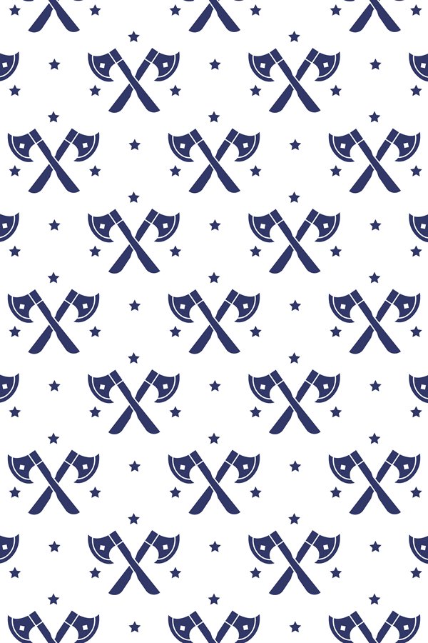 Axes cross seamless pattern