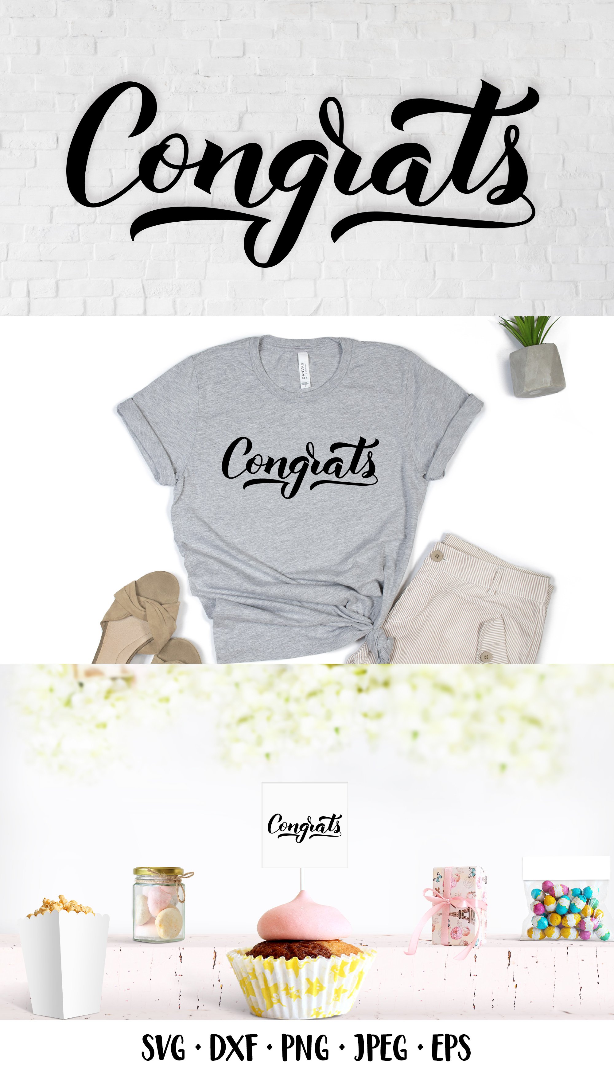 Congrats SVG. Decor for Wedding, Graduation, Engagement