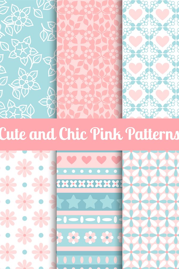 Chic Pink and blue Patterns