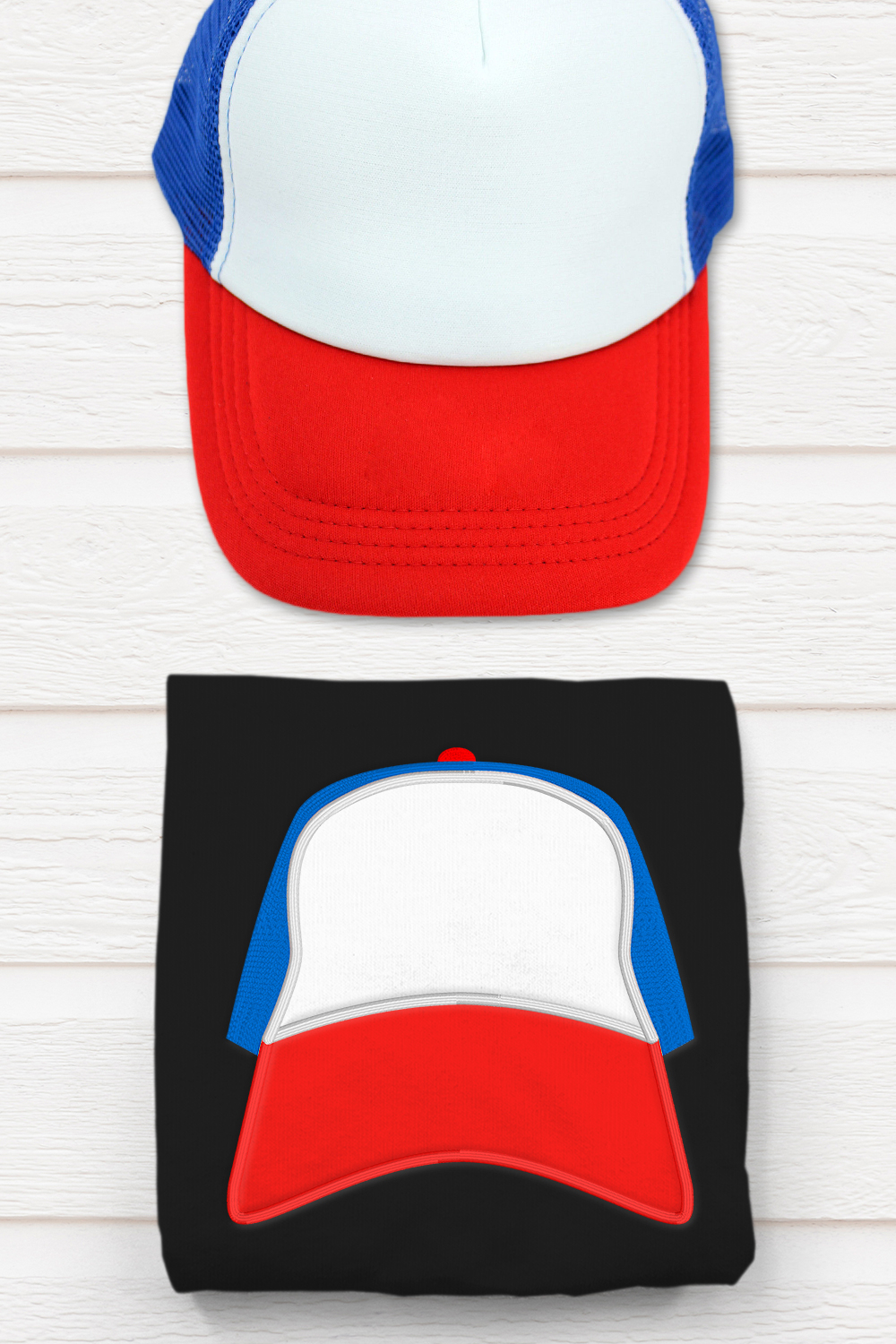 Trucker Hat Applique Embroidery File