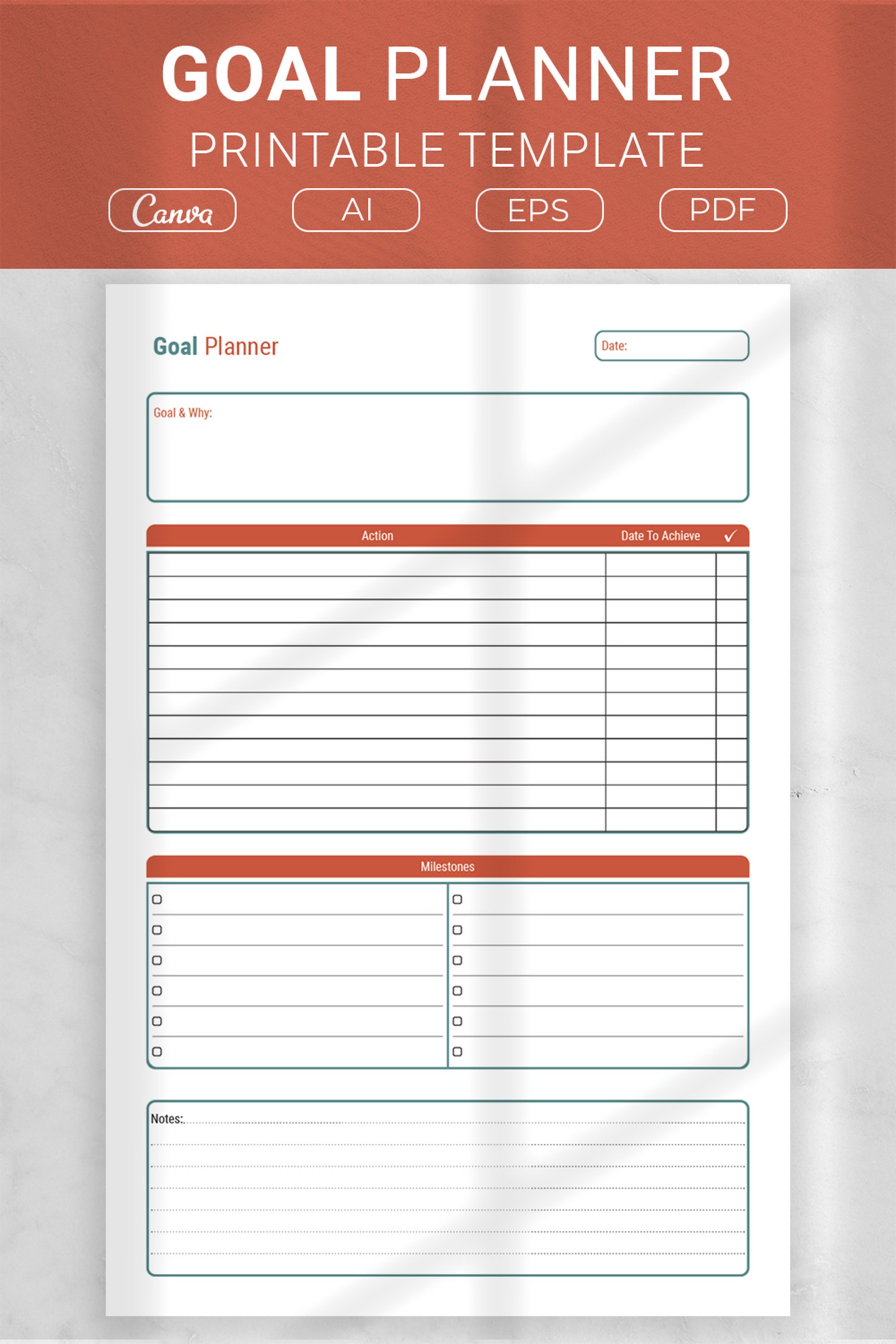 Goal Planner Printable Template (2813340)