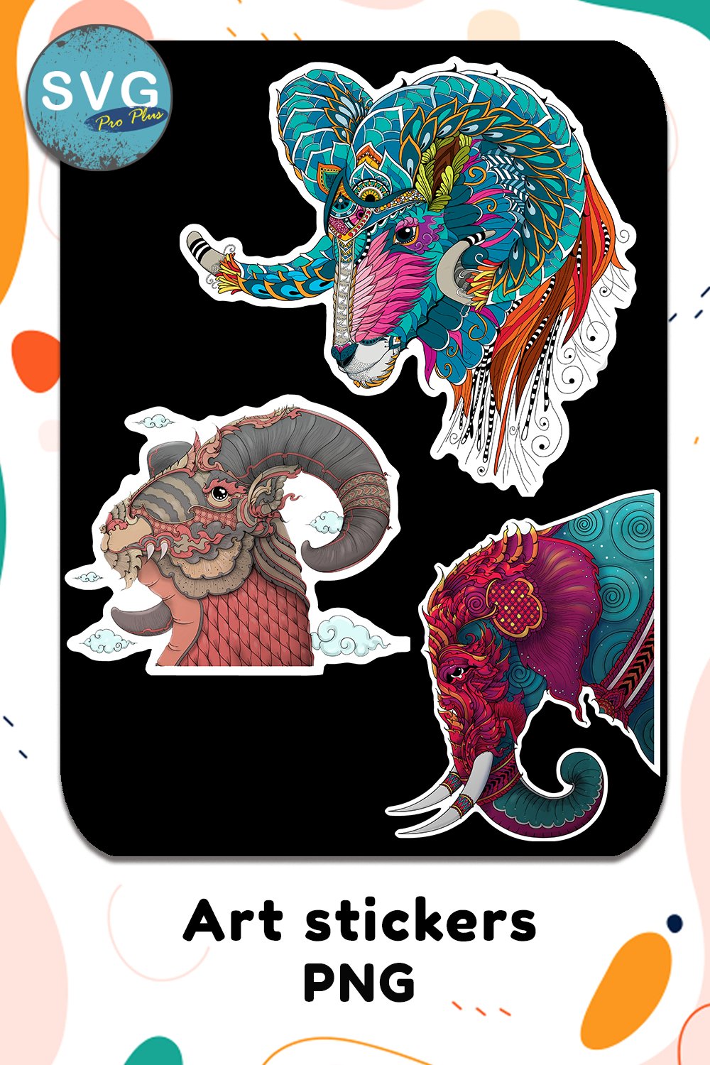 Legendary Animals BIG HORN Stickers PNG (2498594)
