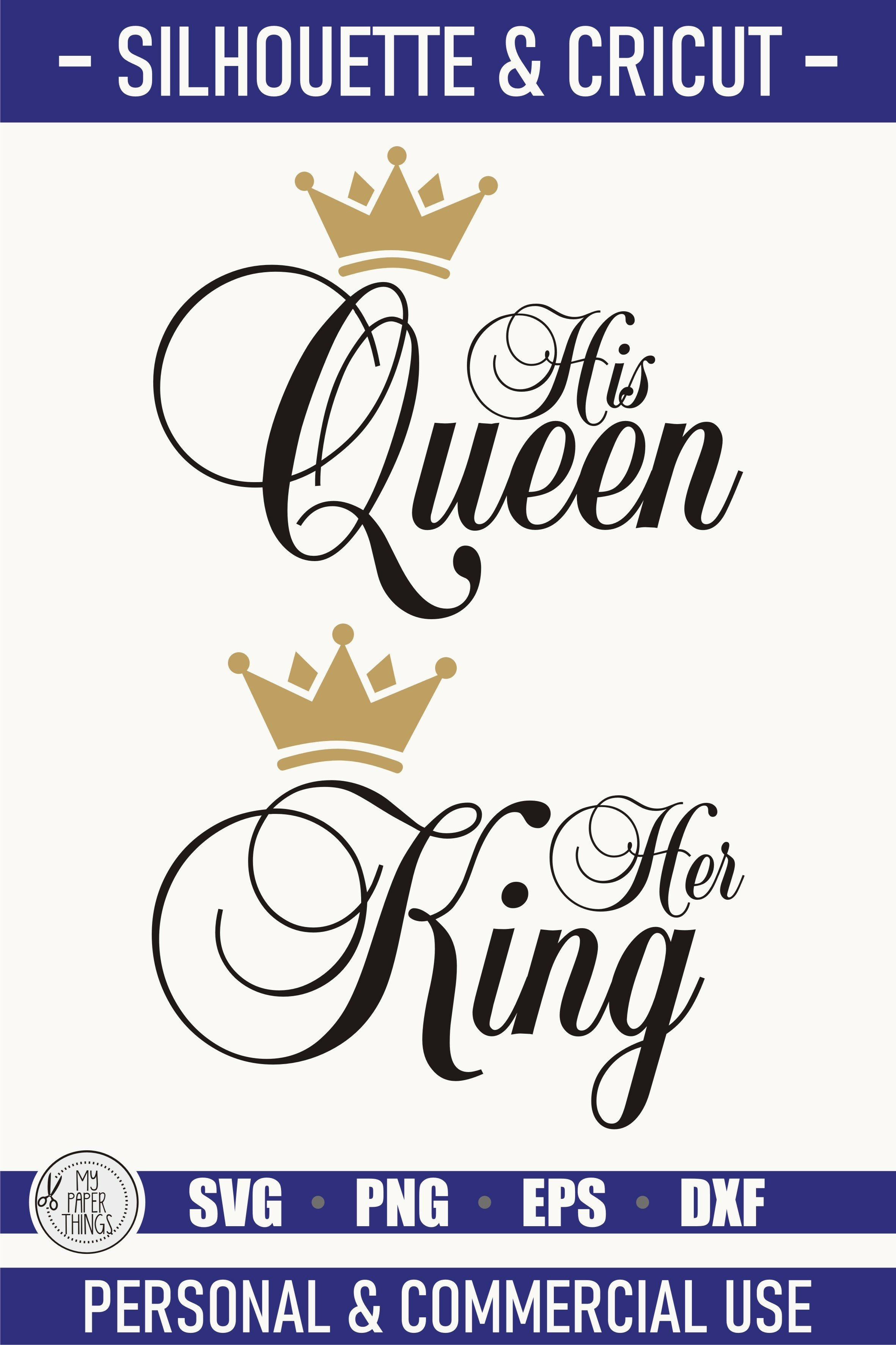 His Queen and Her King shirt svg cut files