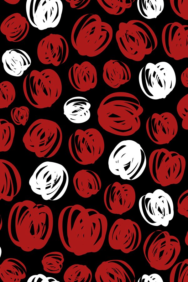 Abstract seamless pattern design - red and white vector text