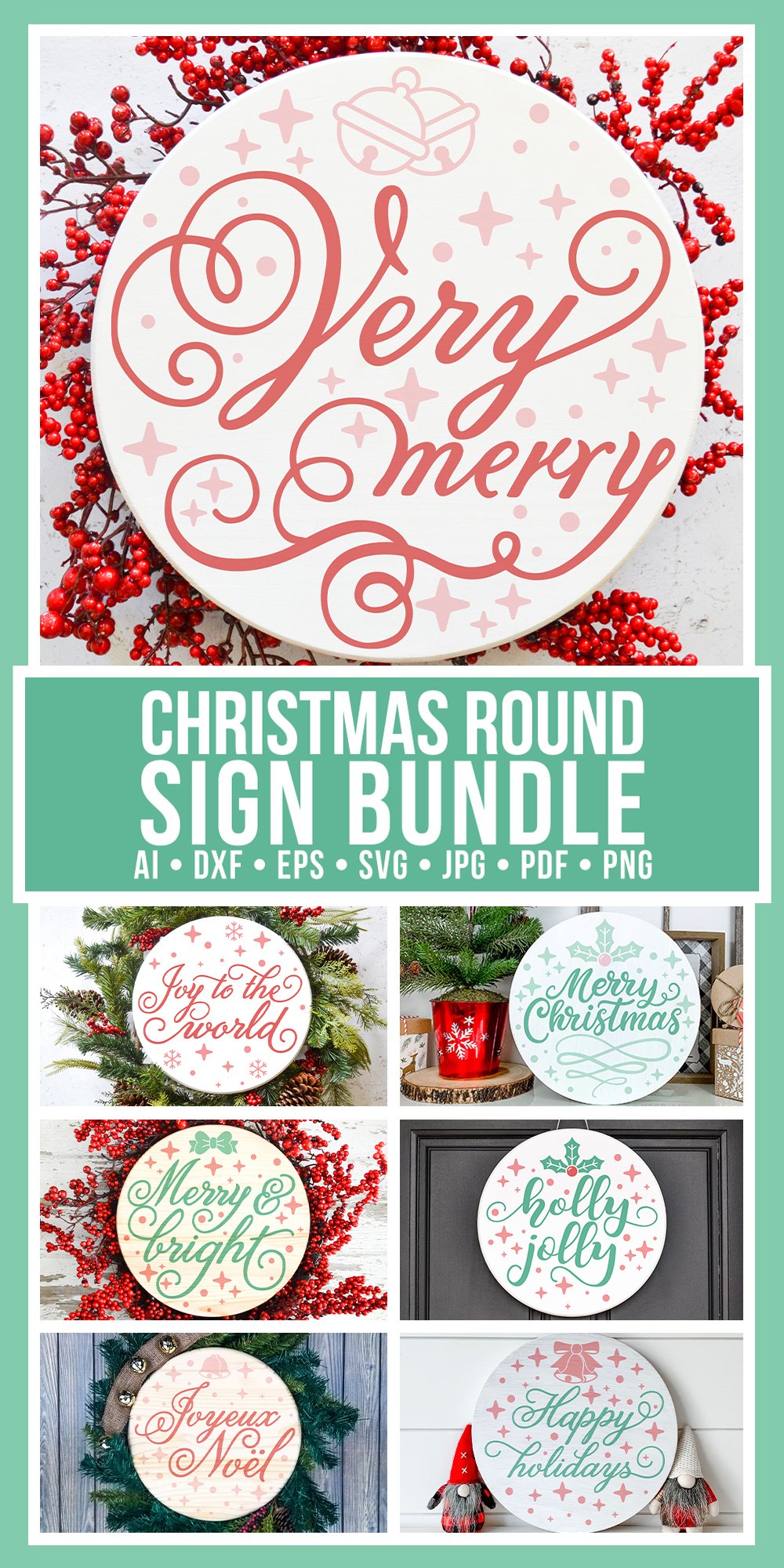 Christmas Round Sign Bundle