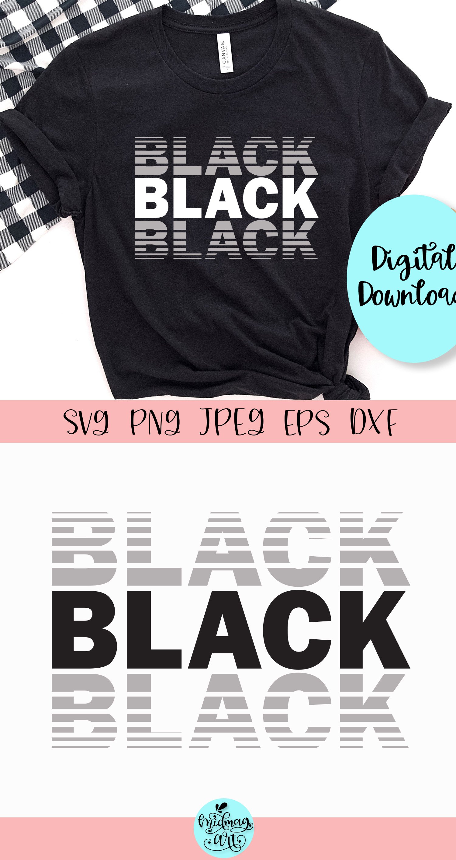 Black shadow svg, melanin svg