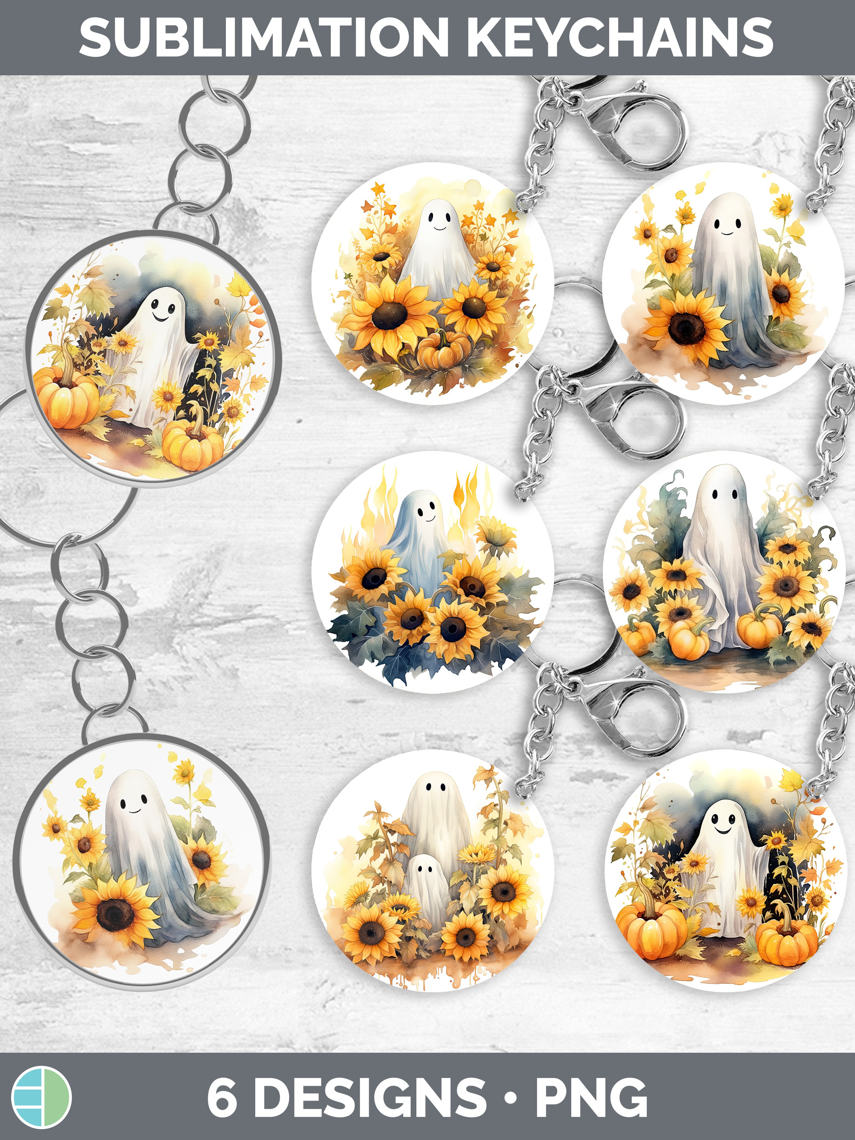 Autumn Ghost Keychain | Bundle Keyring Designs