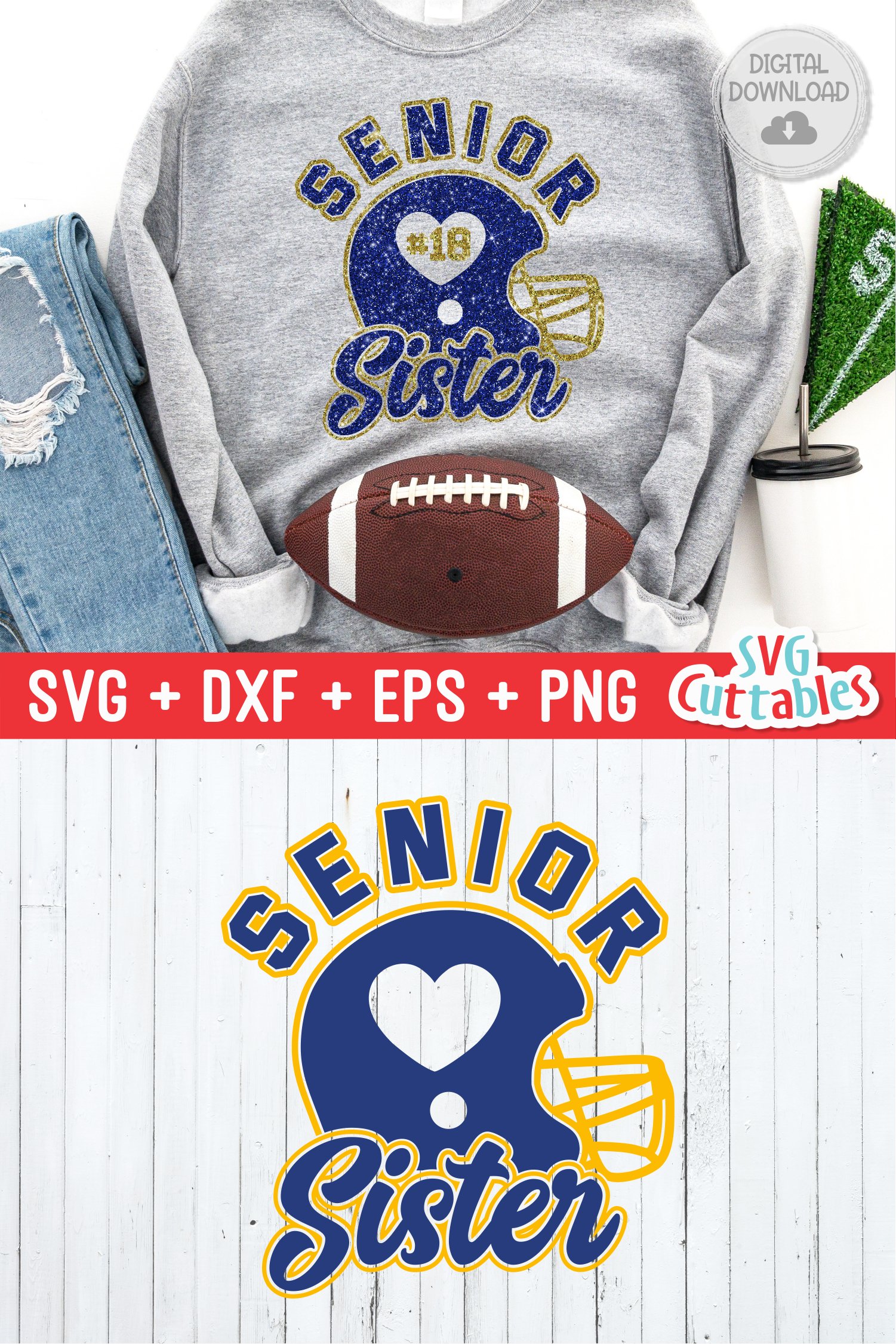 Football Senior Sister SVG | Football Helmet | Football Svg