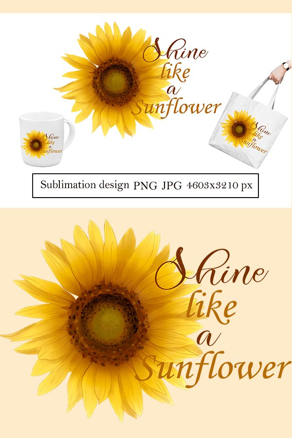 Sunflower sublimation design