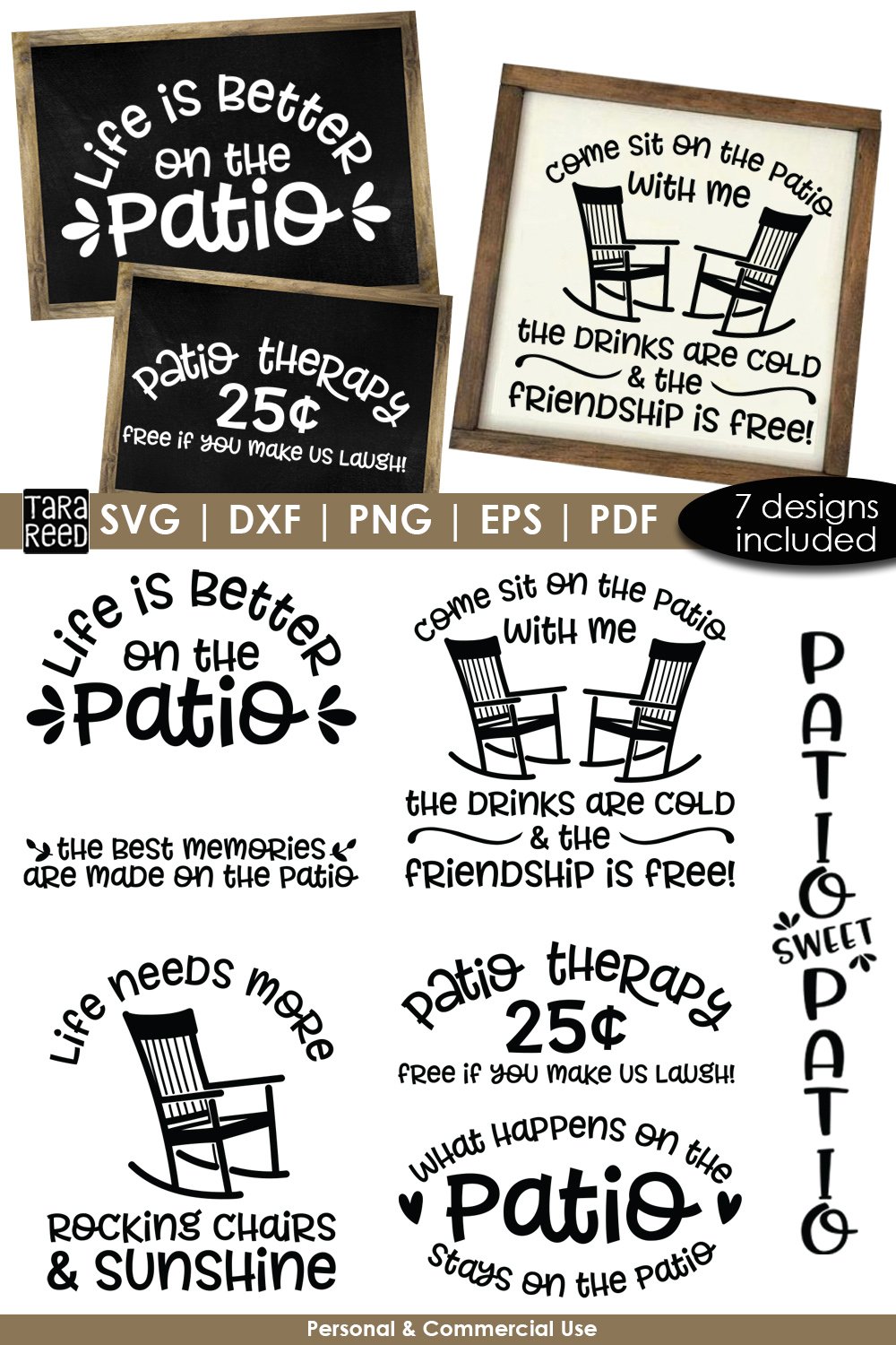 Patio SVG bundle and cut files for crafters