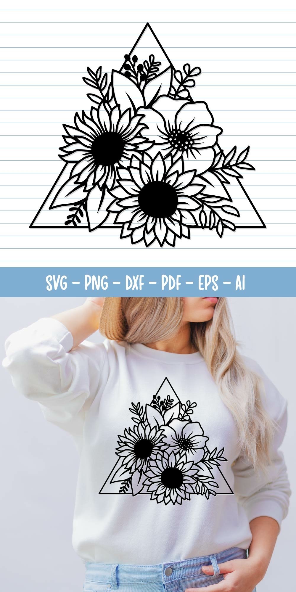 Flower Svg Design, Sunflower Svg, Flower Bouquet Svg.
