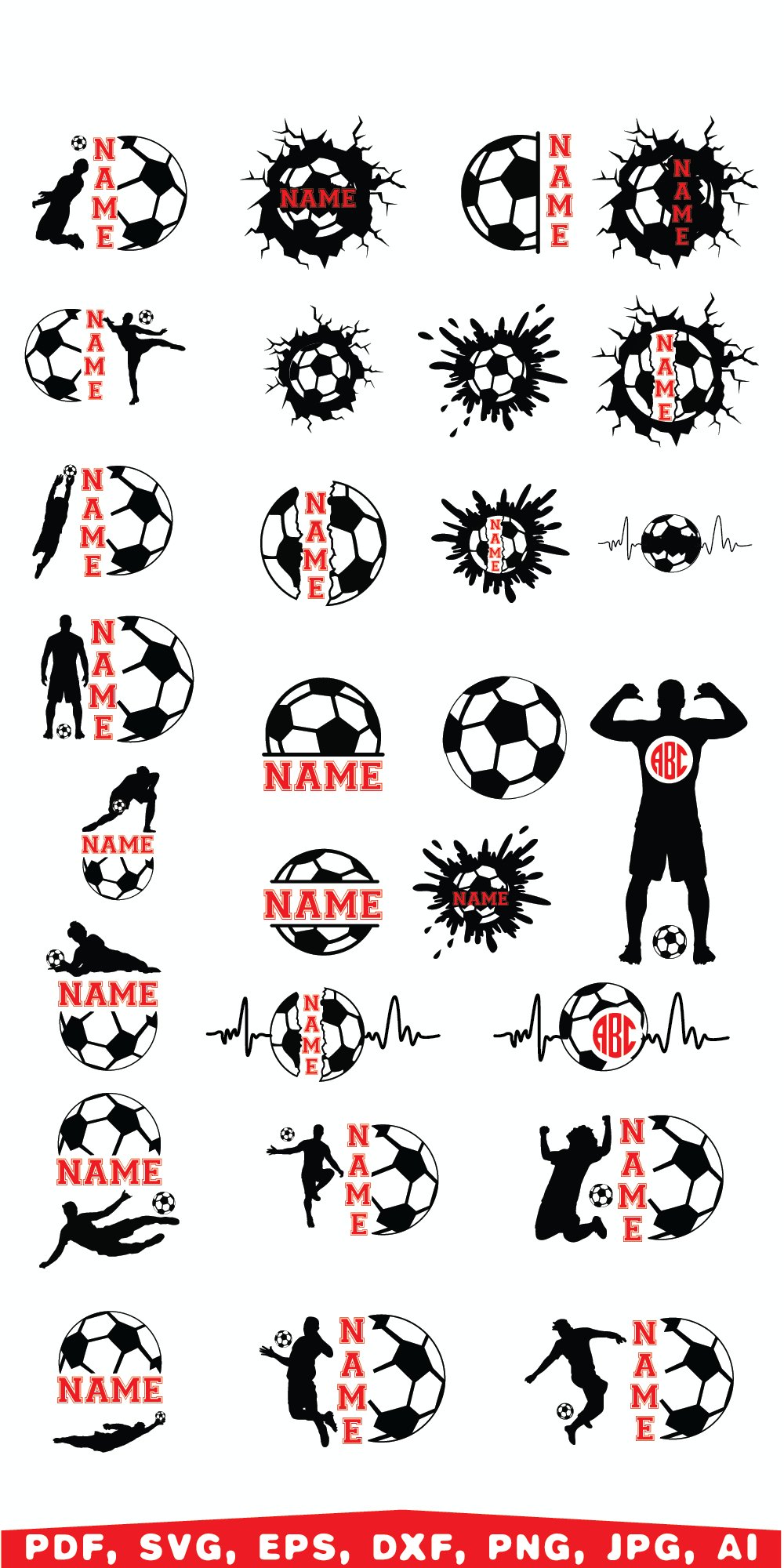 Soccer svg bundle, Soccer svg, Soccer monogram svg (2226118)