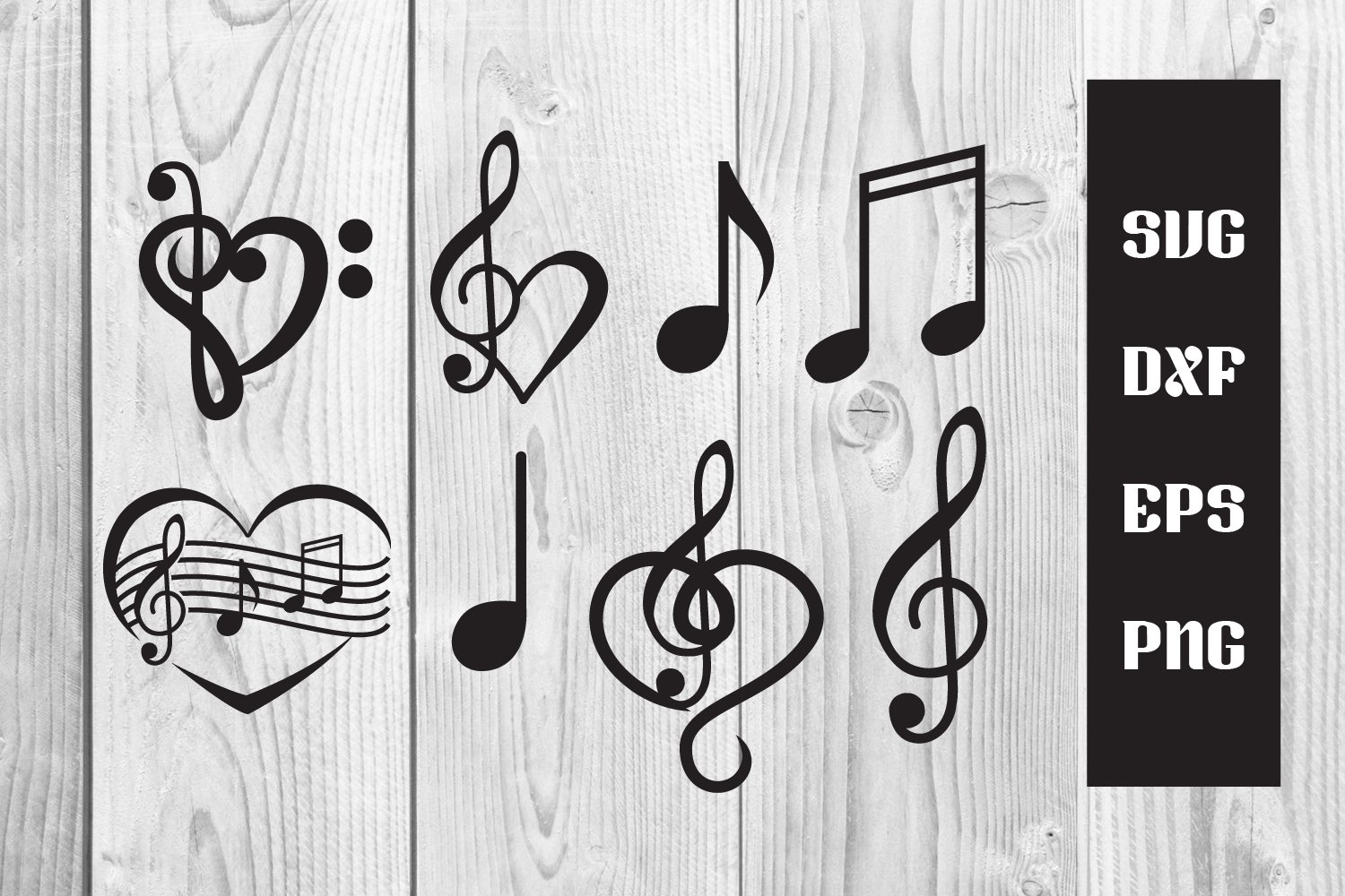 music note heart svg cut file, sublim