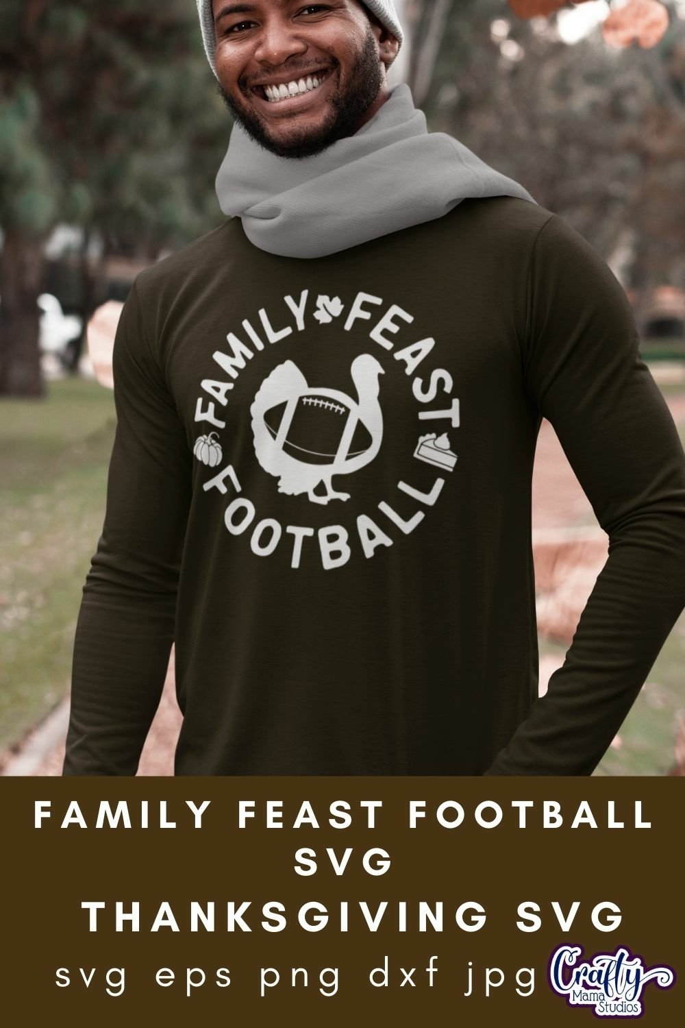 Family Feast Football | Thanksgiving Svg Design