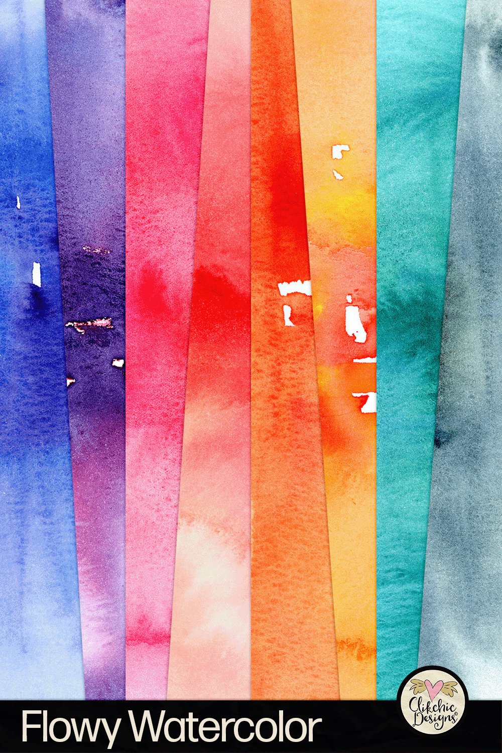 Watercolor Painted Gradients Background Textures