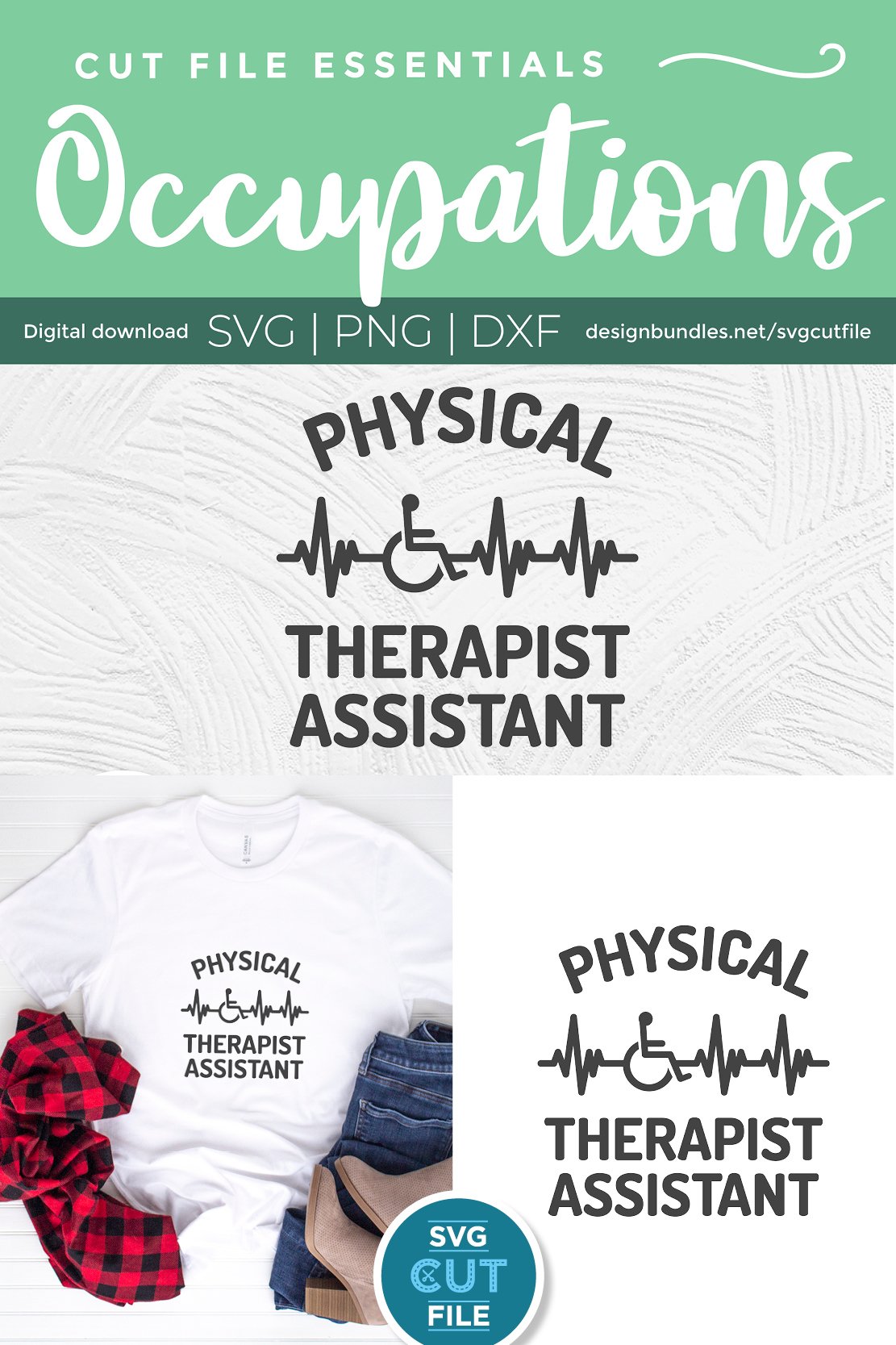 Physical therapist assistant svg - a pta svg for crafters