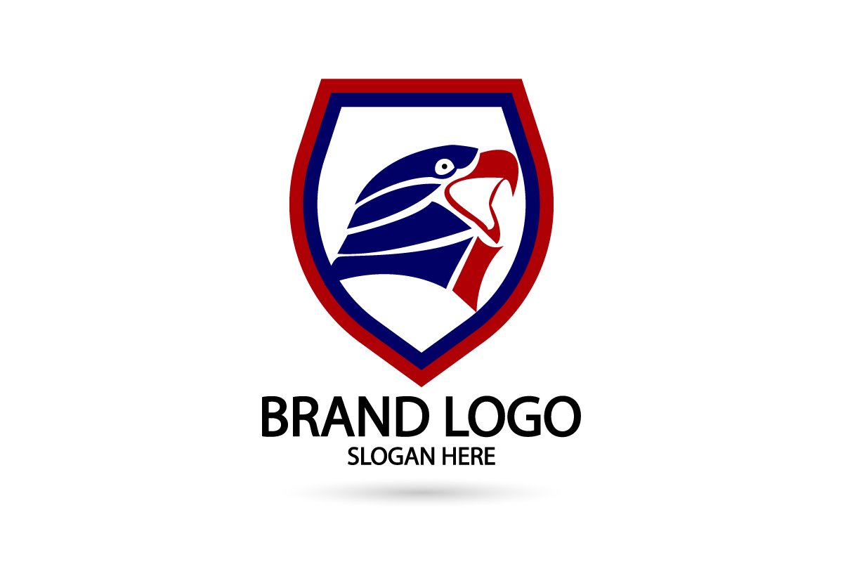 Falcon Emblem Logo Icon Vector