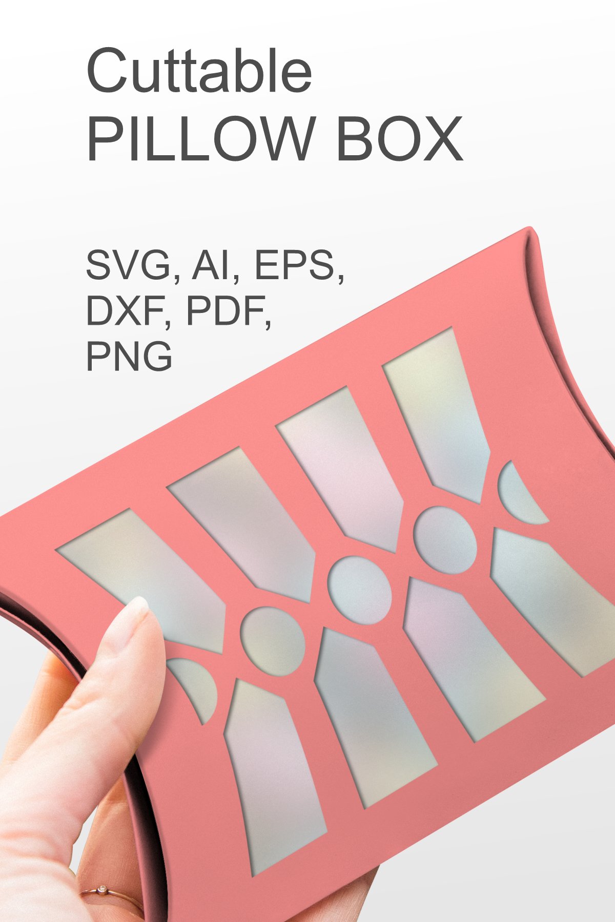 Stripes n Dots Window Pillow Favor Box Paper Cut Template