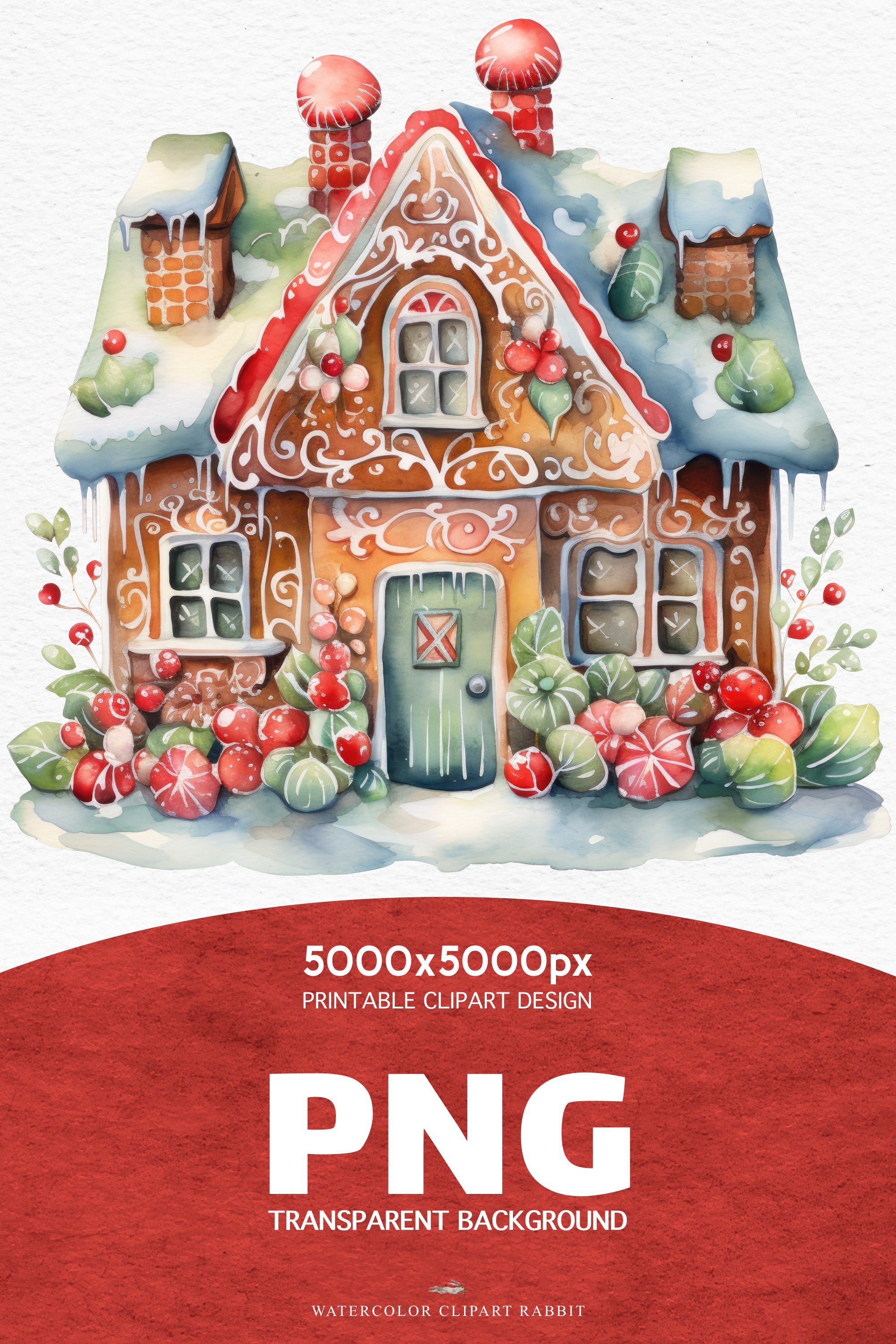 Christmas Gingerbread House Clipart Santa Winter PNG Decor