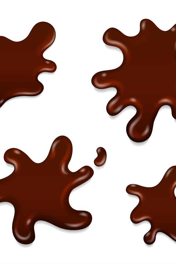Vector chocolate realistic drops collection