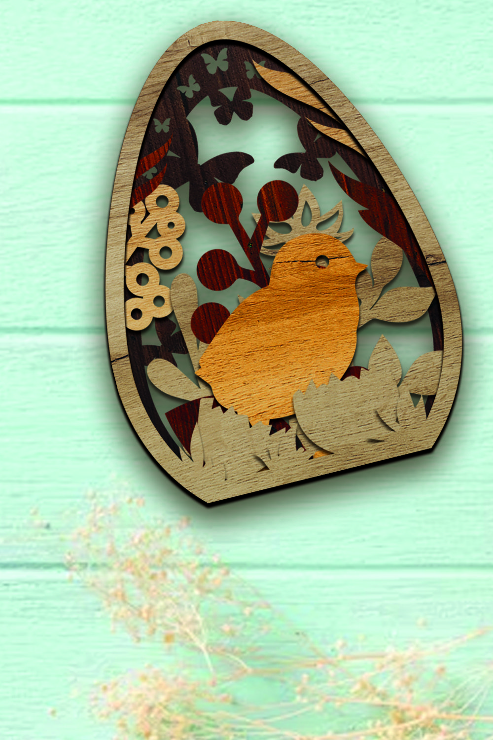 Easter Egg Multilayer Laser Cut Template