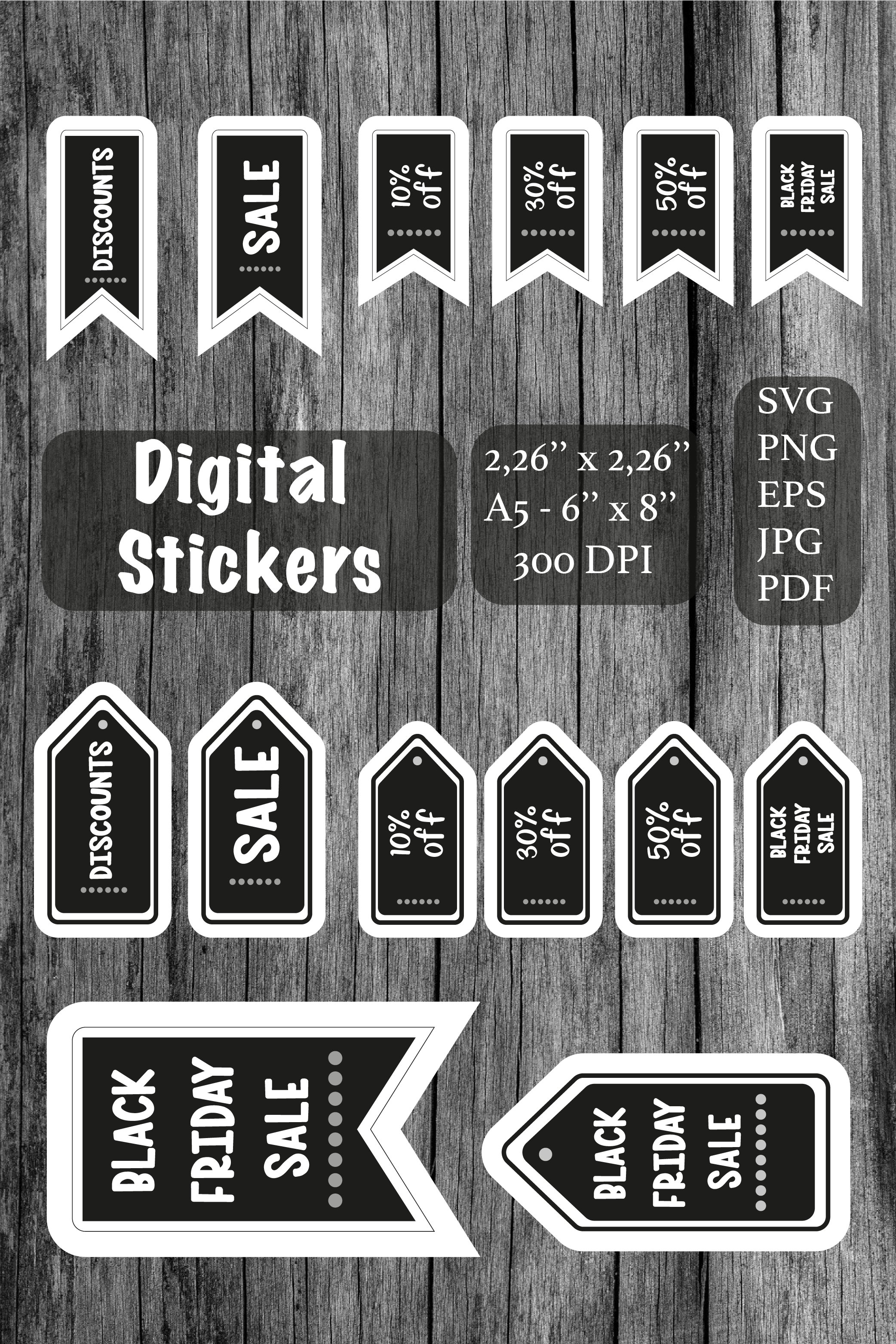 Black Friday Stickers printable png Sale Sticker for busines