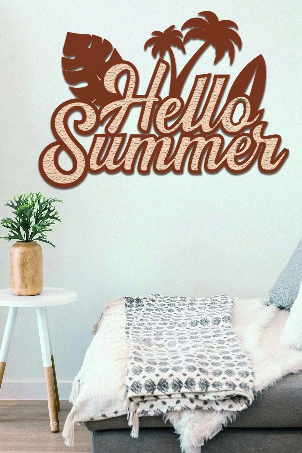 Hello Summer Decorative Wall Panel TEmplate