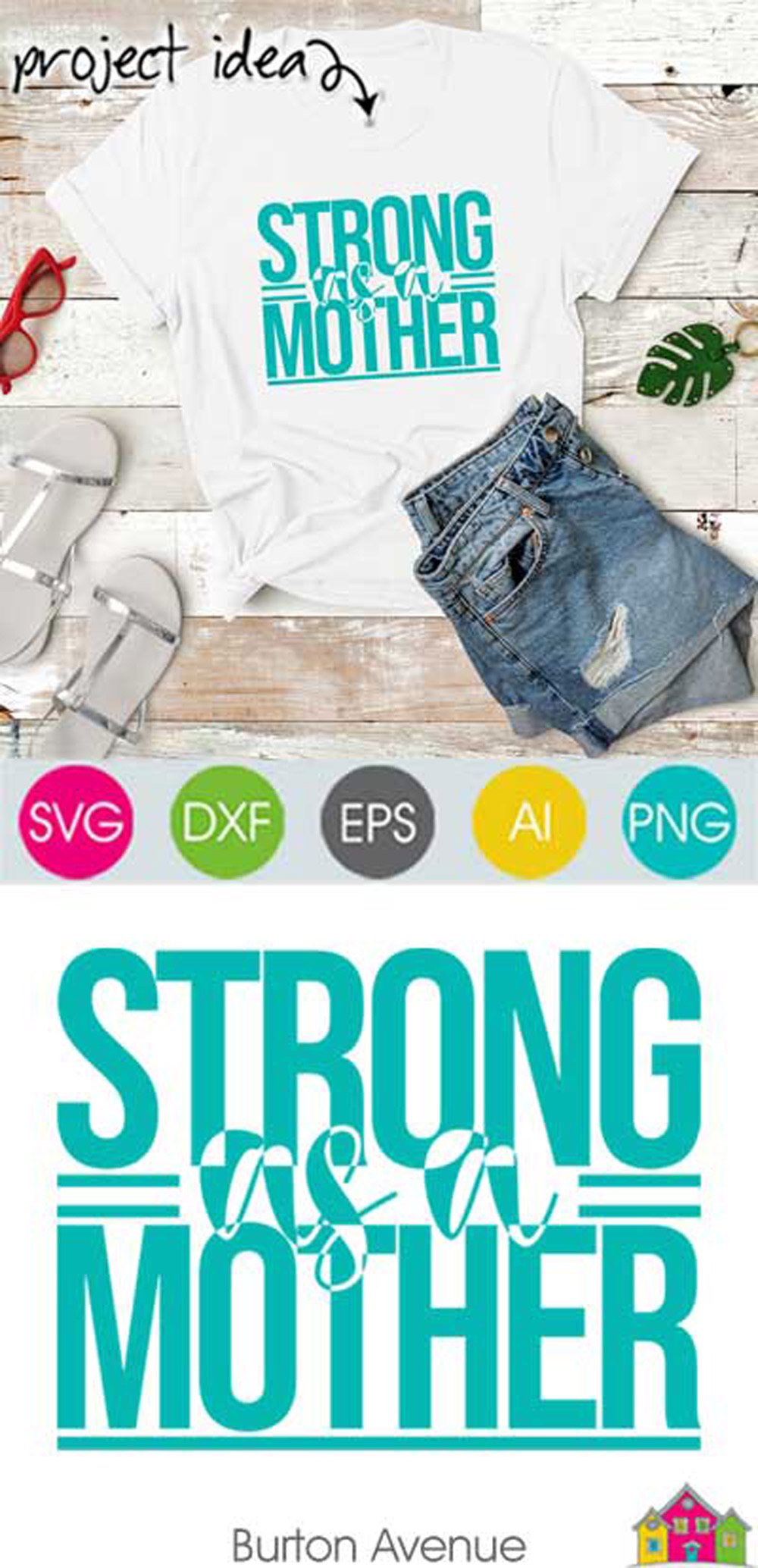 Strong as a Mother SVG | Mom SVG File