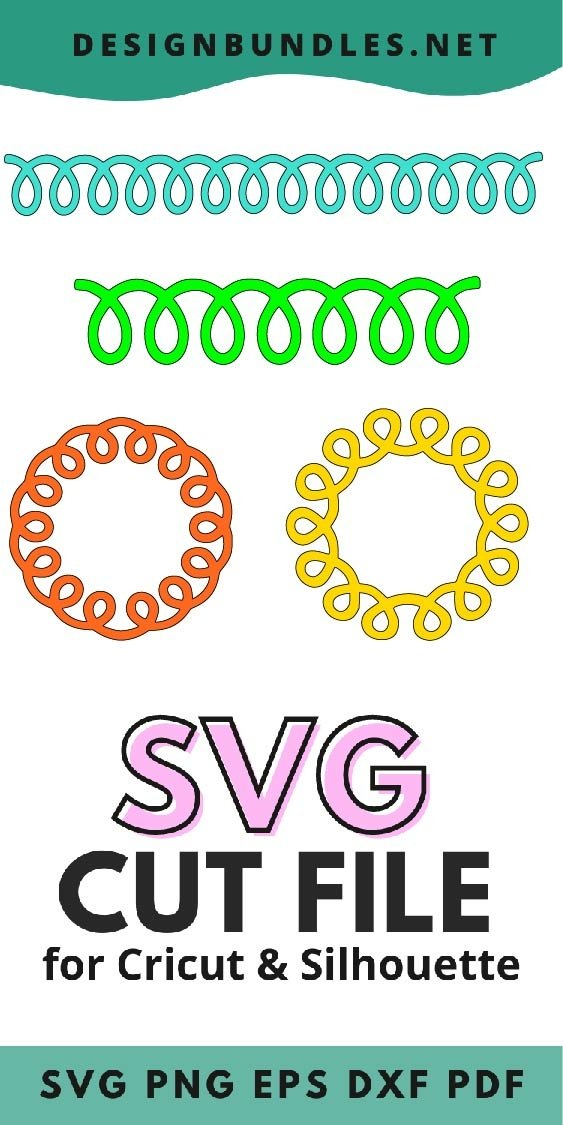 Loopy Circles & Borders SVG Cut File