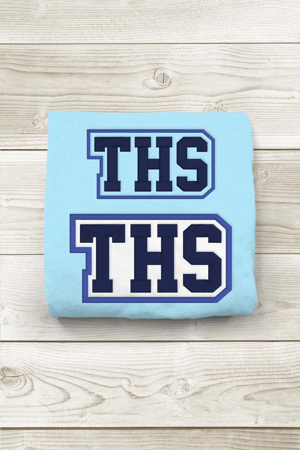 THS High School Initials Embroidery File