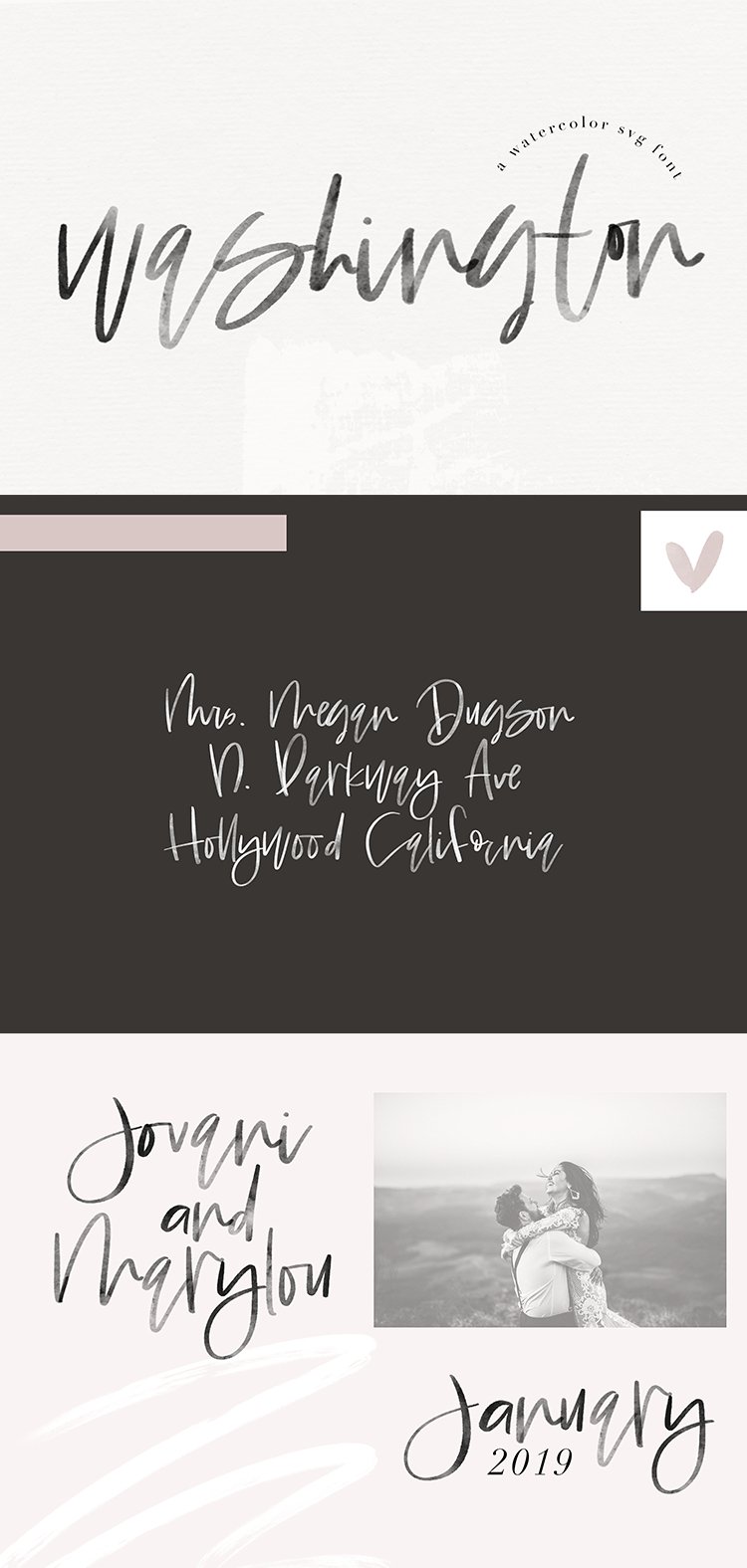 Washington - A Handwritten SVG Script Font