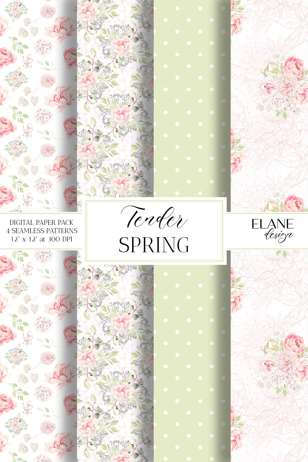 Spring Flowers Digital Paper, Romantic Seamless (4496541)