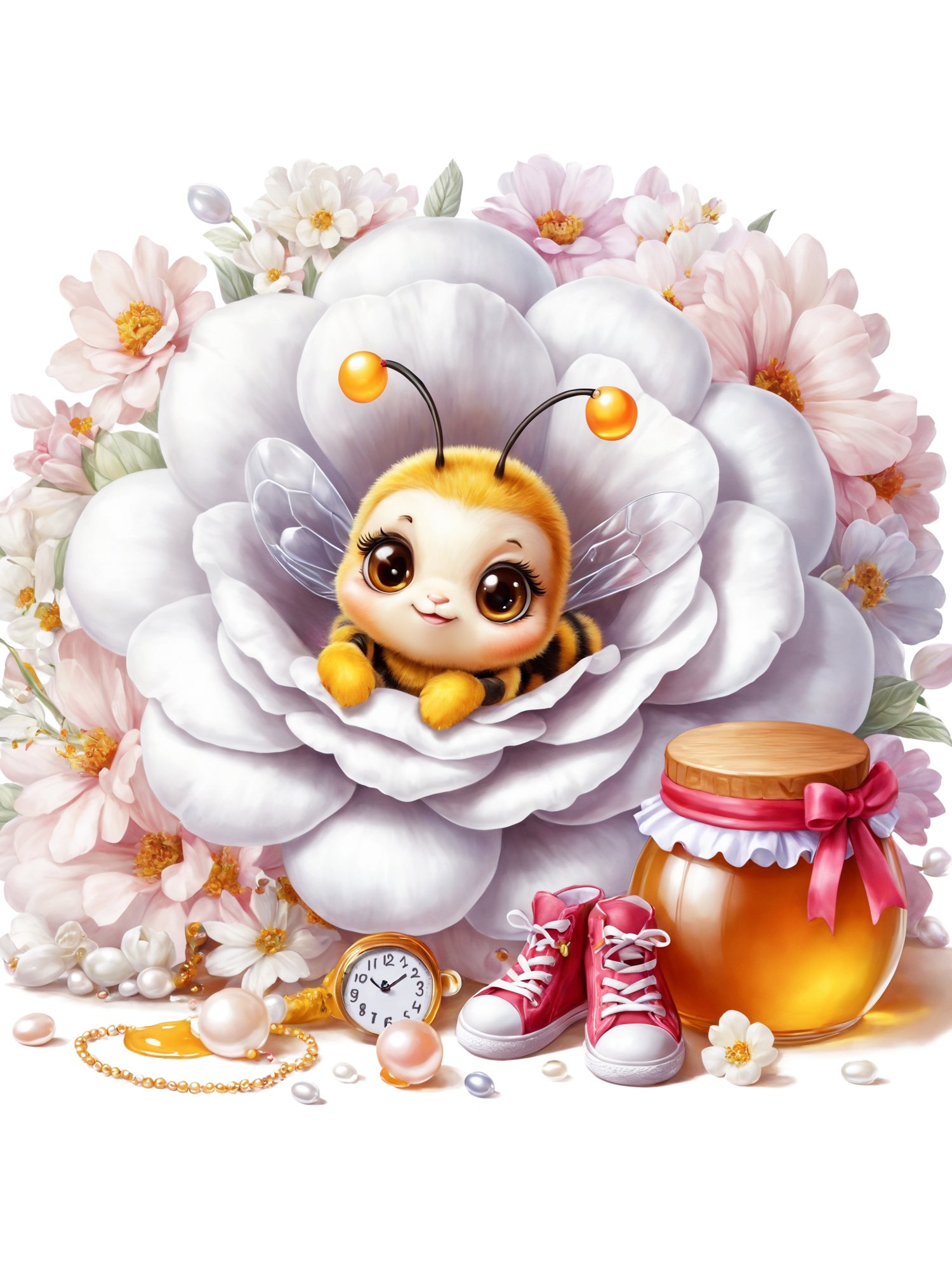 Watercolor Cute Bee Clipart, Bee watercolor painting, PNG,