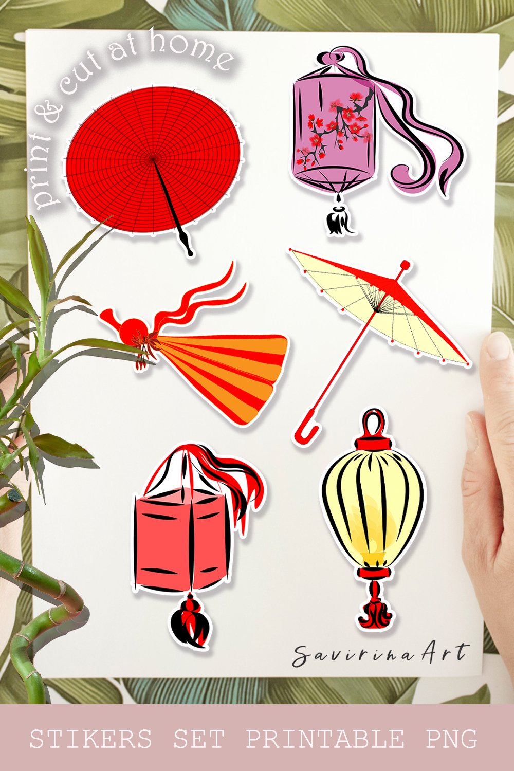 Stickers set Printable. Sticker PNG Asia . (2846878)