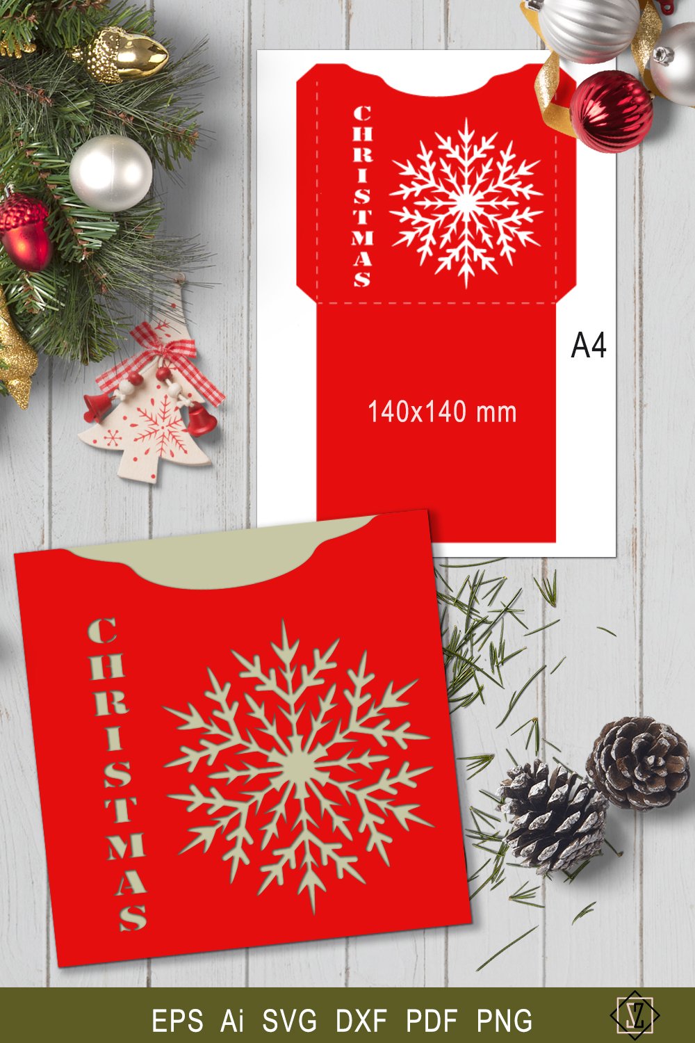 Christmas Envelope Template