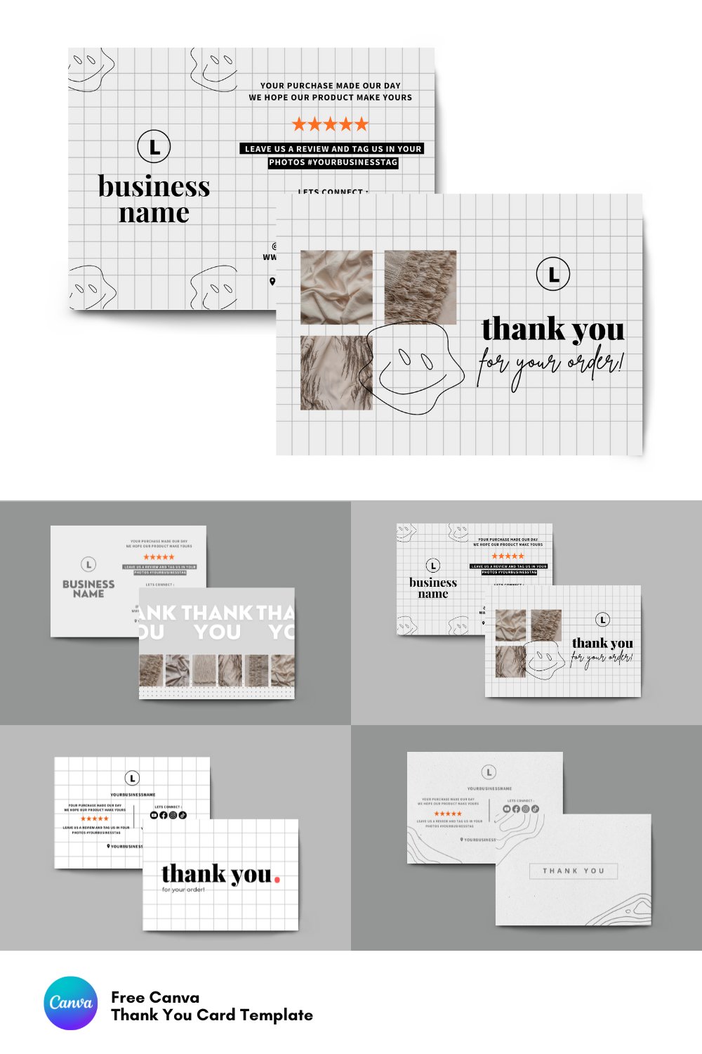 Thank You Card for Small Business - Canva Template